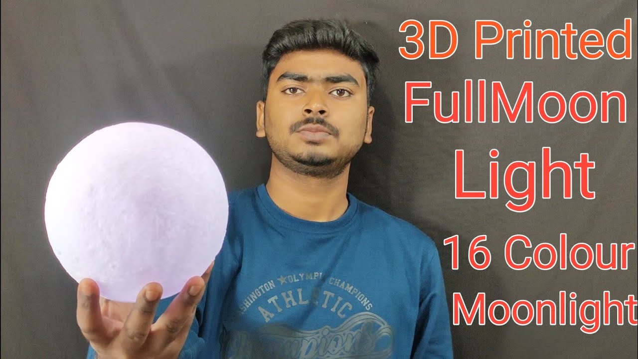 3D Printed Moon Light Unboxing and Review | Best Led moonlight | - YouTube