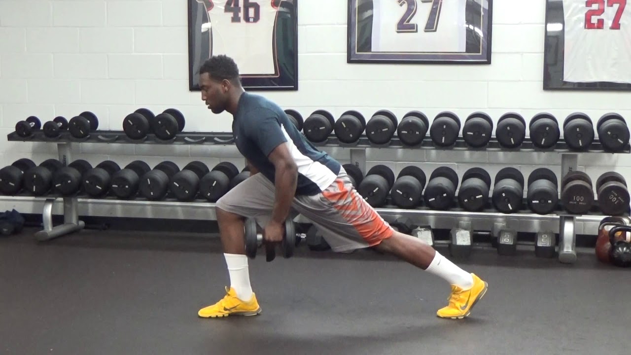 Row (Dumbbell) - Single Arm/Lunge stance - YouTube