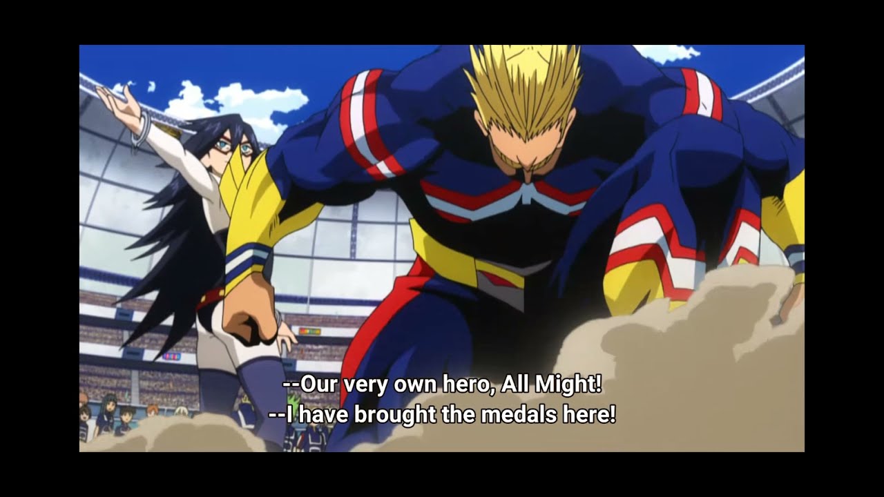 All might getting angry at Ms midnight - YouTube