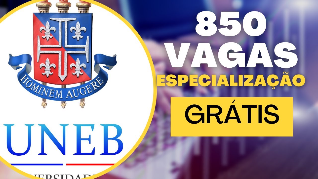 UNEB abre 850 vagas para especialização EAD gratuita - YouTube