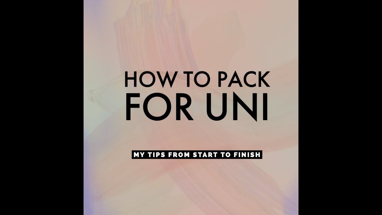 How to pack for uni - YouTube
