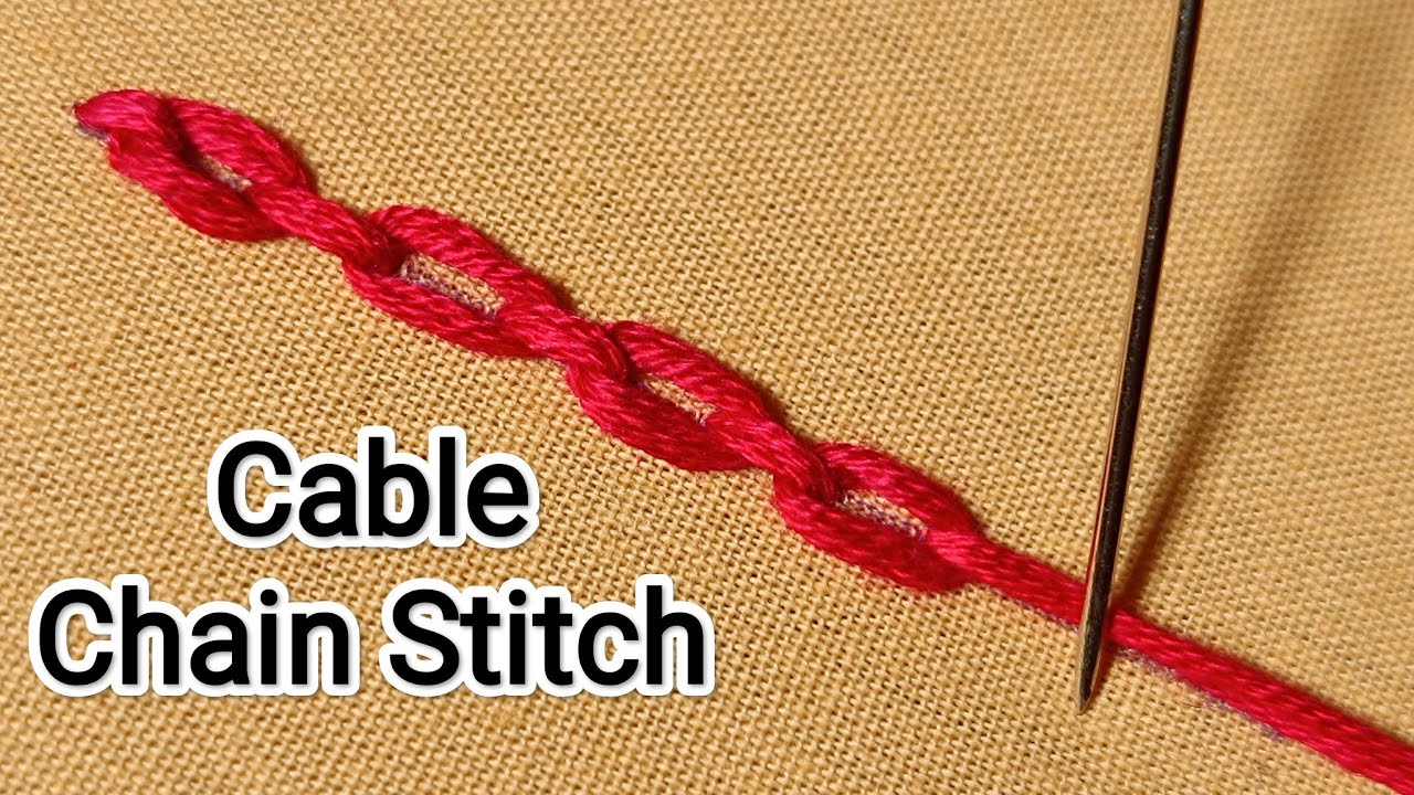 || Cable Chain Stitch || How to make Cable Chain Stitch || @SahinaArts ...