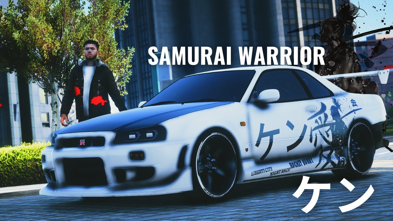 SKYLINE R34 TWINTURBO "SAMURAI WARRIOR" GTA 5 ROLEPLAY - YouTube