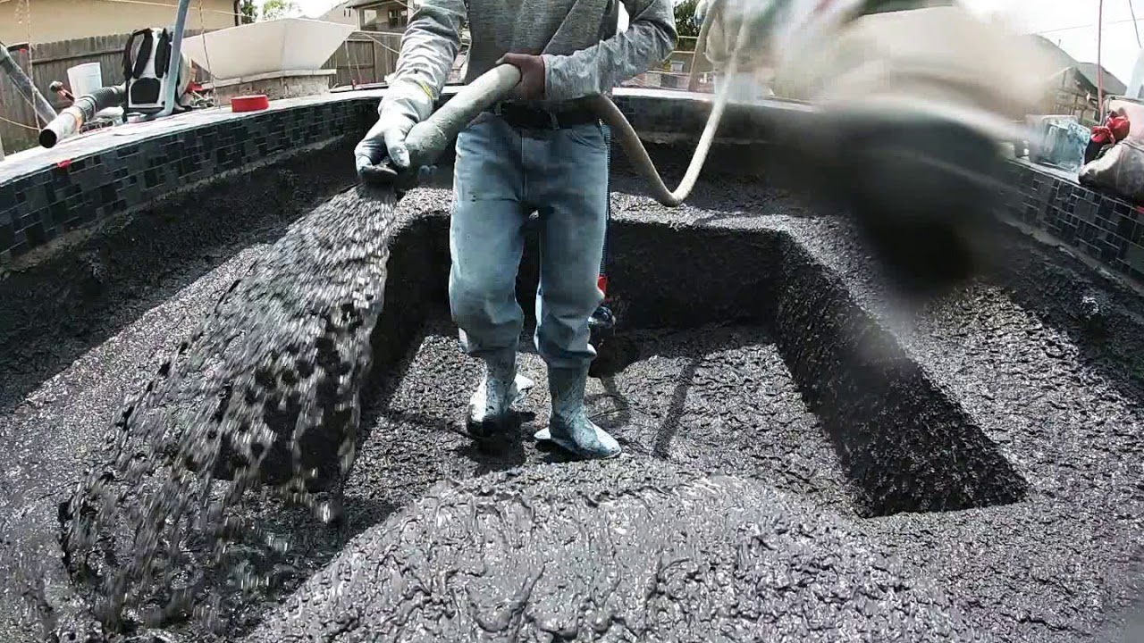 Black plaster 2019 swimming pool!!! - YouTube