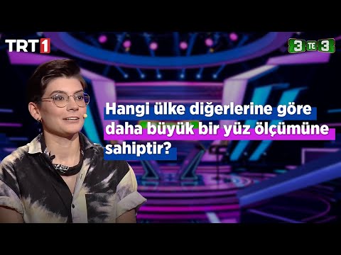 Hangi ülke diğerlerine göre daha büyük bir yüz ölçümüne sahiptir? - İrem Nur Dönmez - 3’te 3-TRT 1