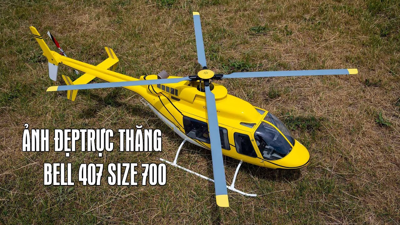 Ảnh đẹp chiếc trực thăng điều khiển Bell 407 Size 700 - YouTube