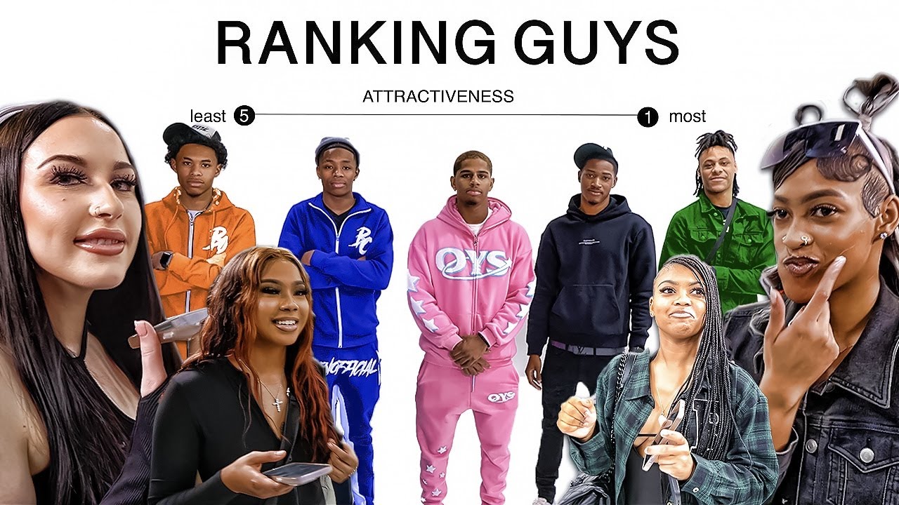 Ranking Guys On Attractiveness! 10 Guys VS 17 Girls - YouTube