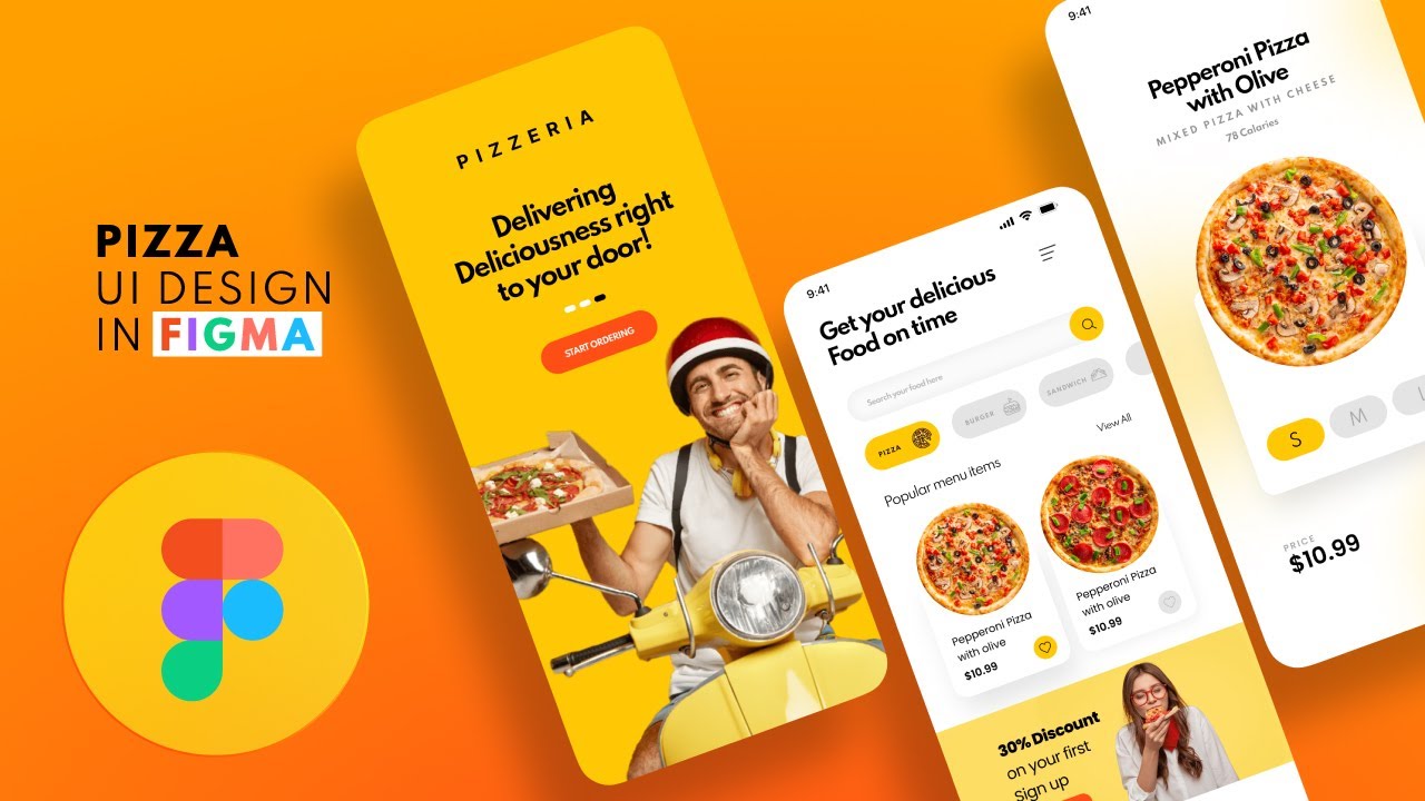 Design for iOS 16: Pizza Ordering Mobile App Design in Figma (2023) #uiux #uidesign - YouTube