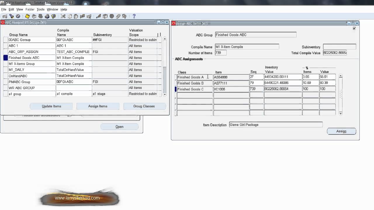 INV ABC Item Assignments, Oracle Applications Training - YouTube