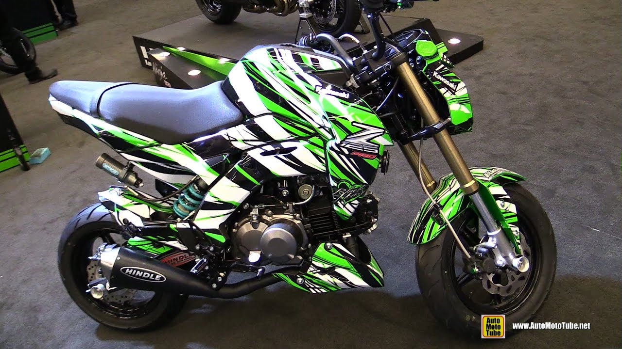 2017 Kawasaki Z125 Pro with Custom Wrap - Walkaround - 2017 Montreal ...