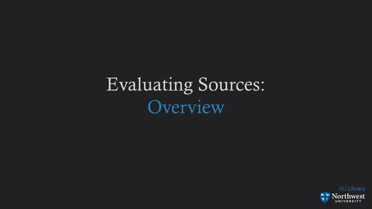 Evaluating Sources - YouTube