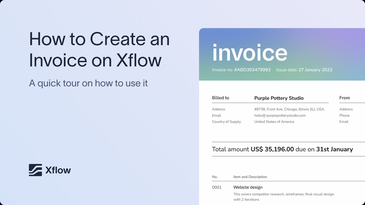 How to create an invoice on Xflow | Xflow Payments - YouTube
