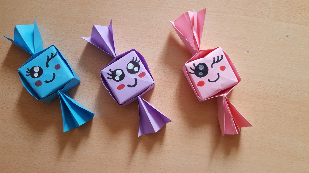 gift box candy | How to make an origami paper candy gift box | paper ...