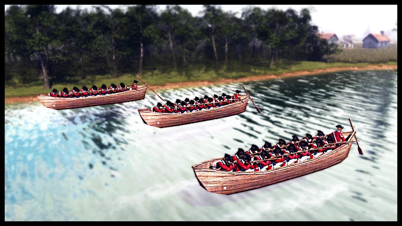 BRITISH REDCOATS IN ROWBOATS! 1775 American Revolutionary Battle - Men ...