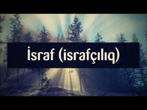 İsraf israfçılıq || Veysəl [Veysel] Orucov]