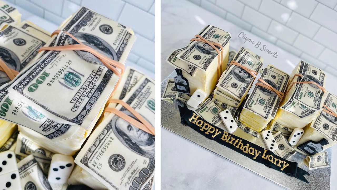 MONEY CAKE! | Stacks of Money Birthday Cake I Chyna B Sweets - YouTube