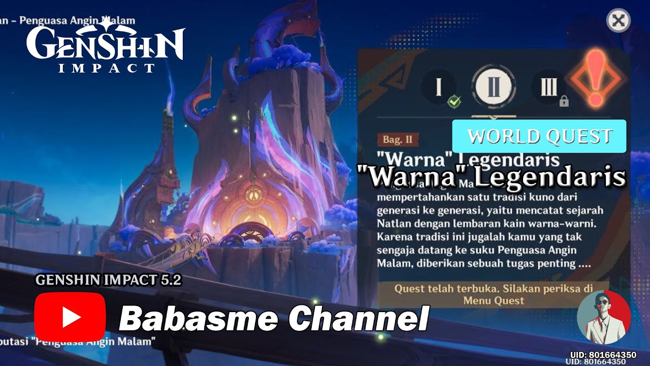 [NATLAN] WORLD QUEST ""Warna" Legendaris" - Genshin Impact 5.2 - YouTube