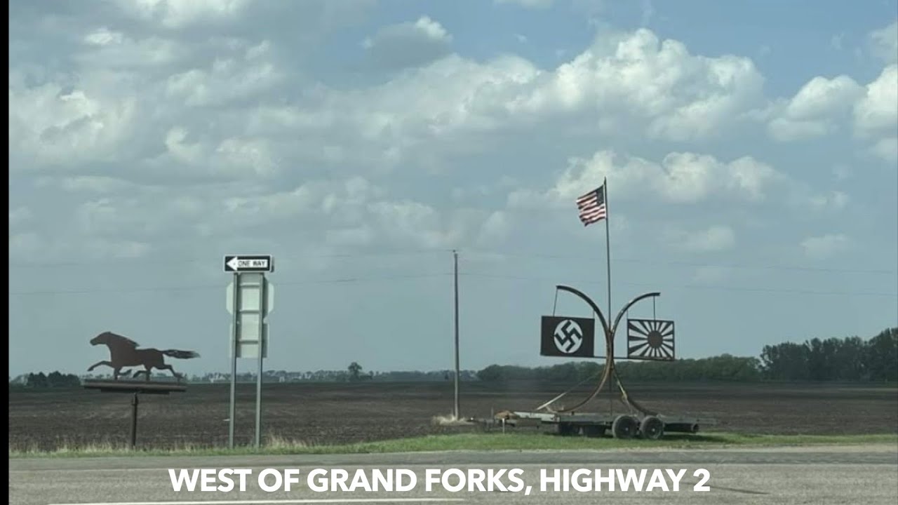 Disturbing Flag-Banner, West Of Grand Forks - YouTube