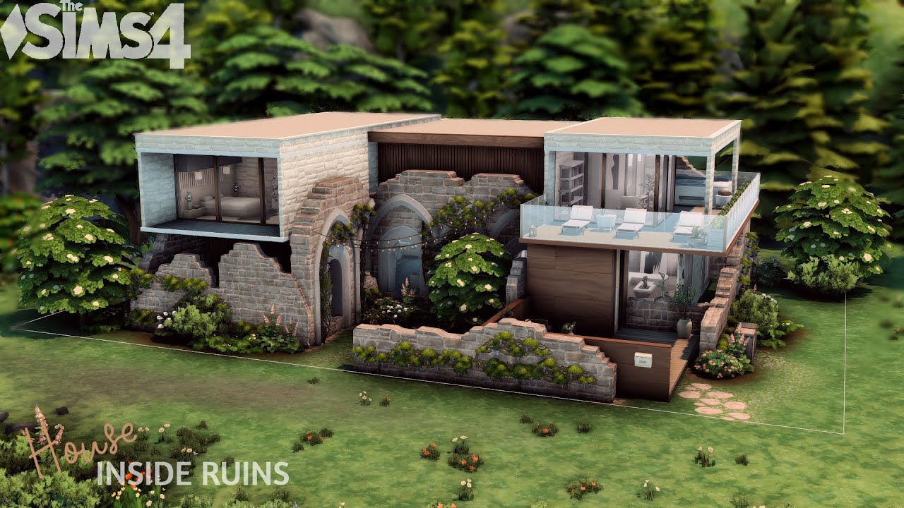 House Inside Ruins / THE SIMS 4 / NO CC / stop motion - YouTube