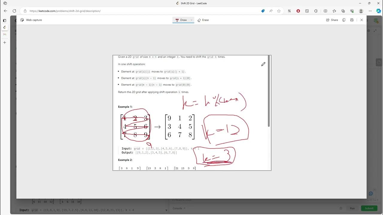 LeetCode 1260 | Shift 2D Grid | Matrix | Java - YouTube