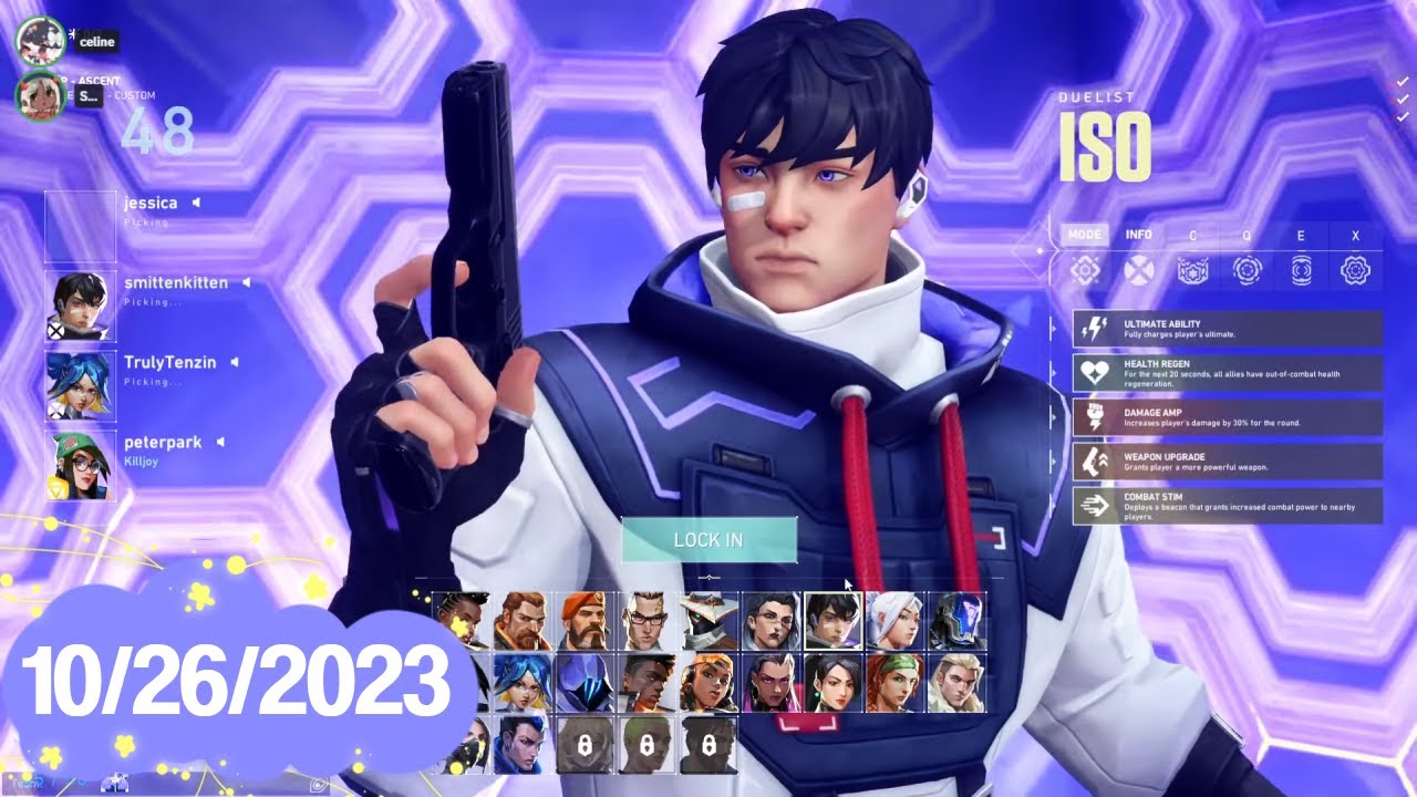 [10/26/2023] testing the new valorant agent ISO - YouTube