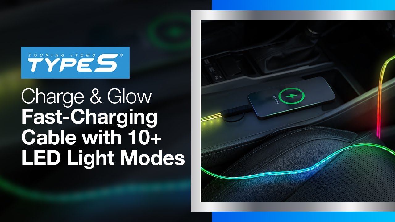 Glowing LED Charging Cable – Lightning & USB-C, Perfect for Car & Home ...