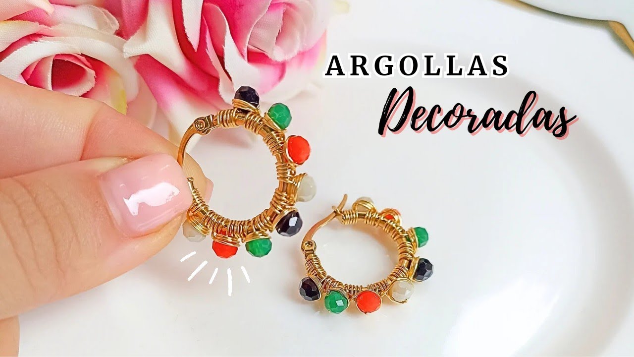 ☺️ Aprende a decorar ARGOLLAS, ARRACADAS O CANDONGAS en Alambrismo - YouTube