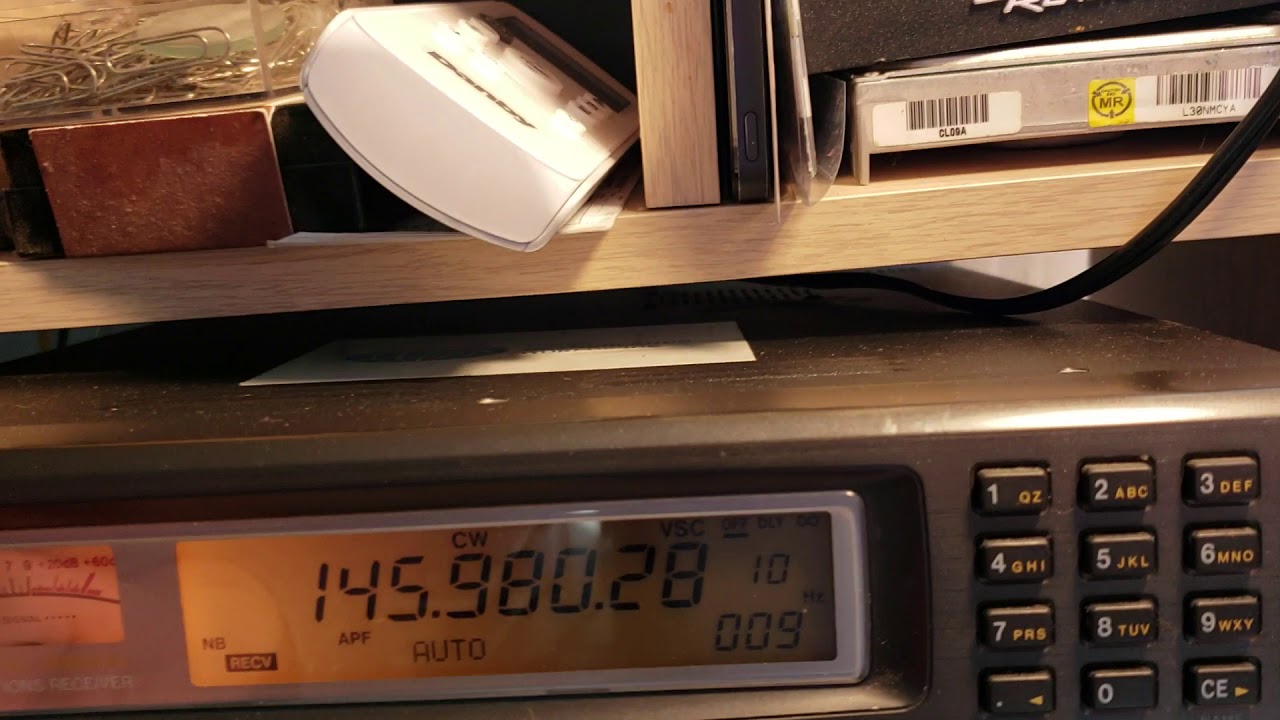 Tracking AO-7 with 10 meters and 2 meters transponder and beacons - YouTube