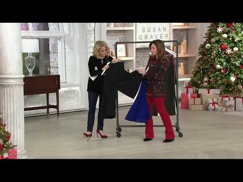 Susan Graver Pleated Chiffon Pull-On Skirt on QVC