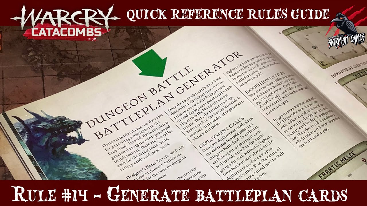 WARCRY CATACOMBS GENERATE BATTLEPLAN CARDS - WARCRY QUICK RULES ...