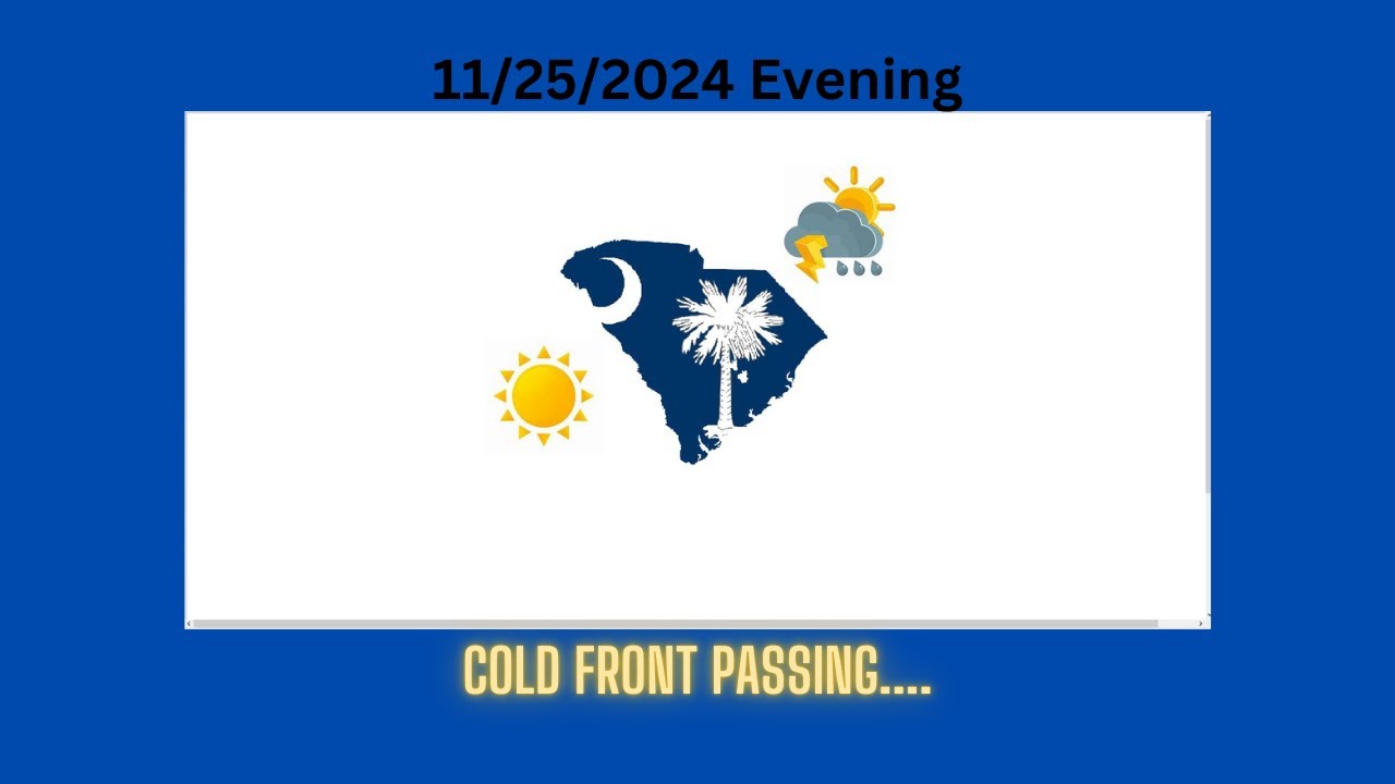 Cold Front Passing Tomorrow in South Carolina... - YouTube
