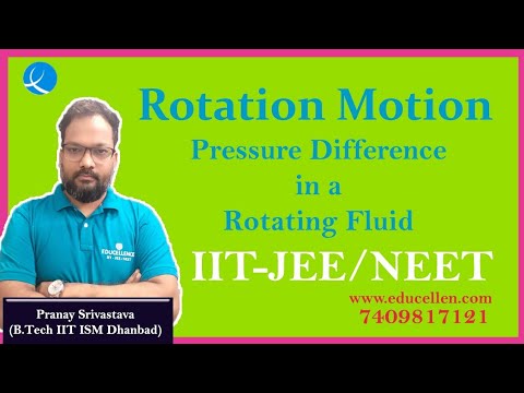 Pressure difference in a rotating fluid #jee #neet - YouTube