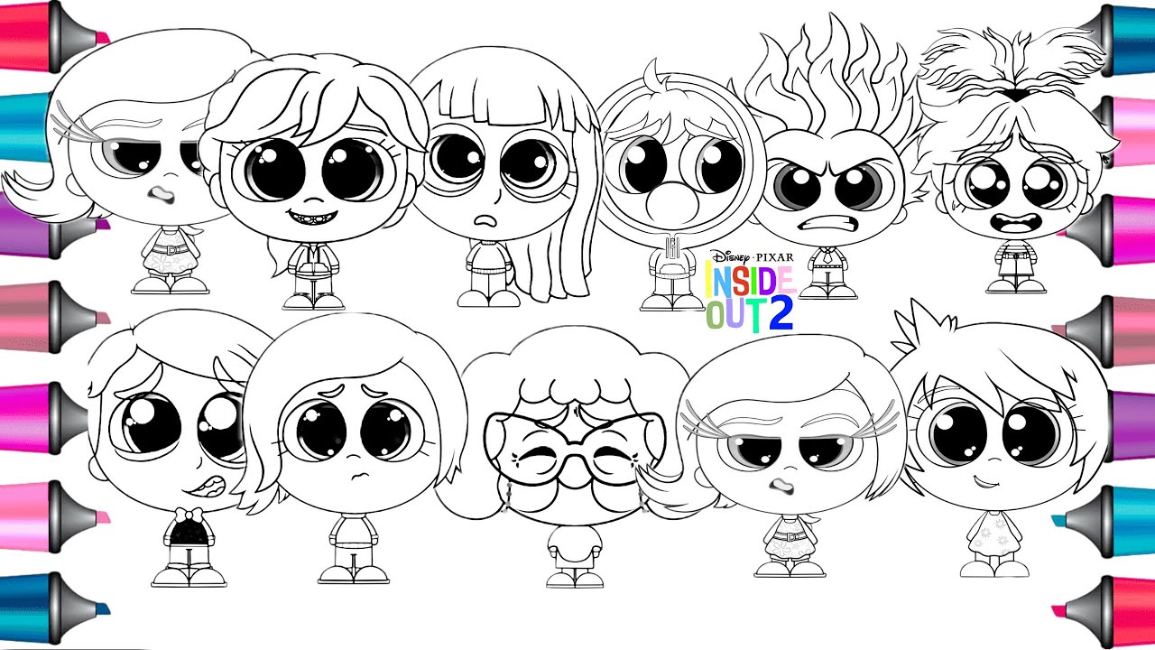 INSIDE OUT 2 CUTE VERSION | COLORING BOOK | [ncs] - YouTube