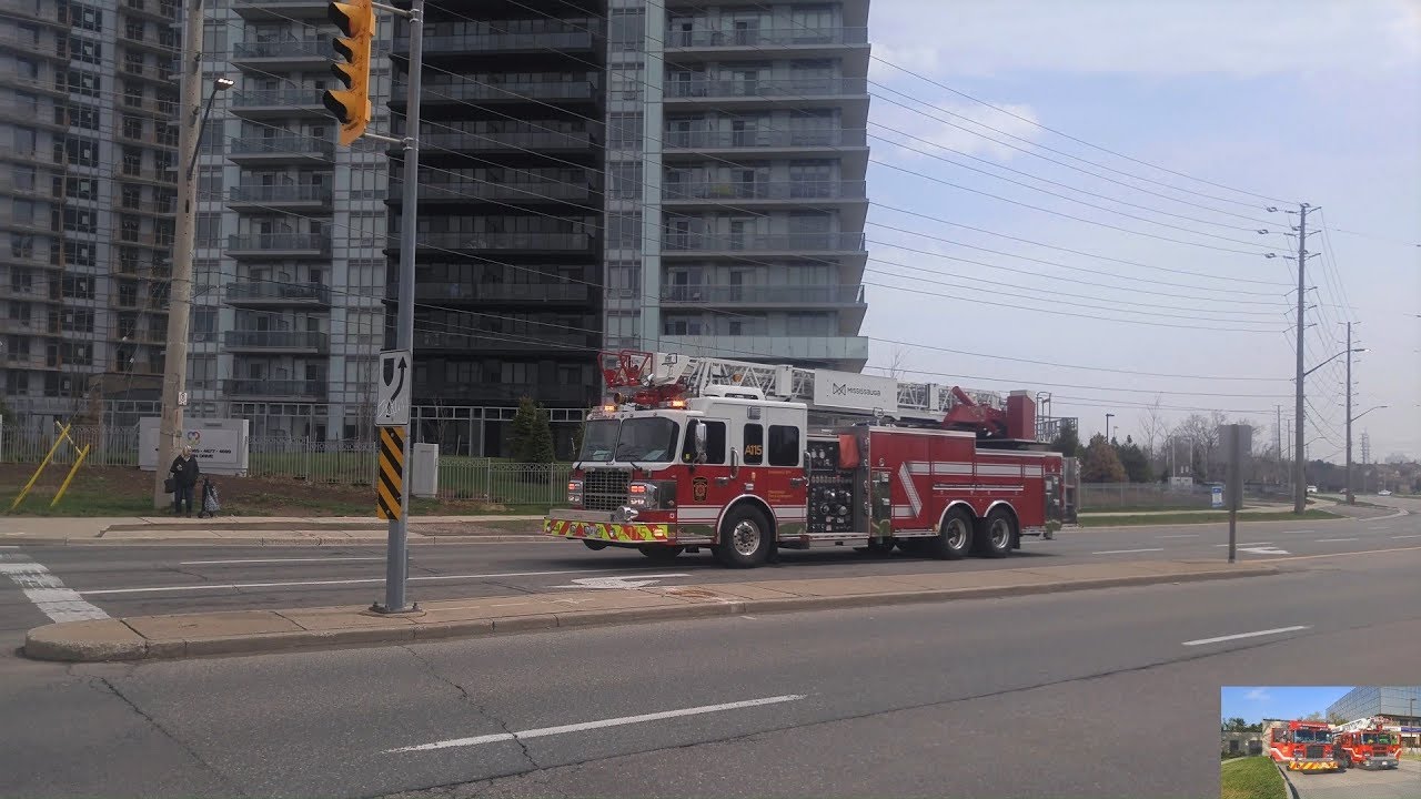 |4K| Mississauga Fire Aerial 115 Responding - YouTube