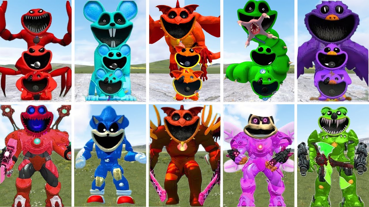 EVOLUTION OF NEW MYSTERY MONSTER SMILING CRITTERS POPPY PLAYTIME ...