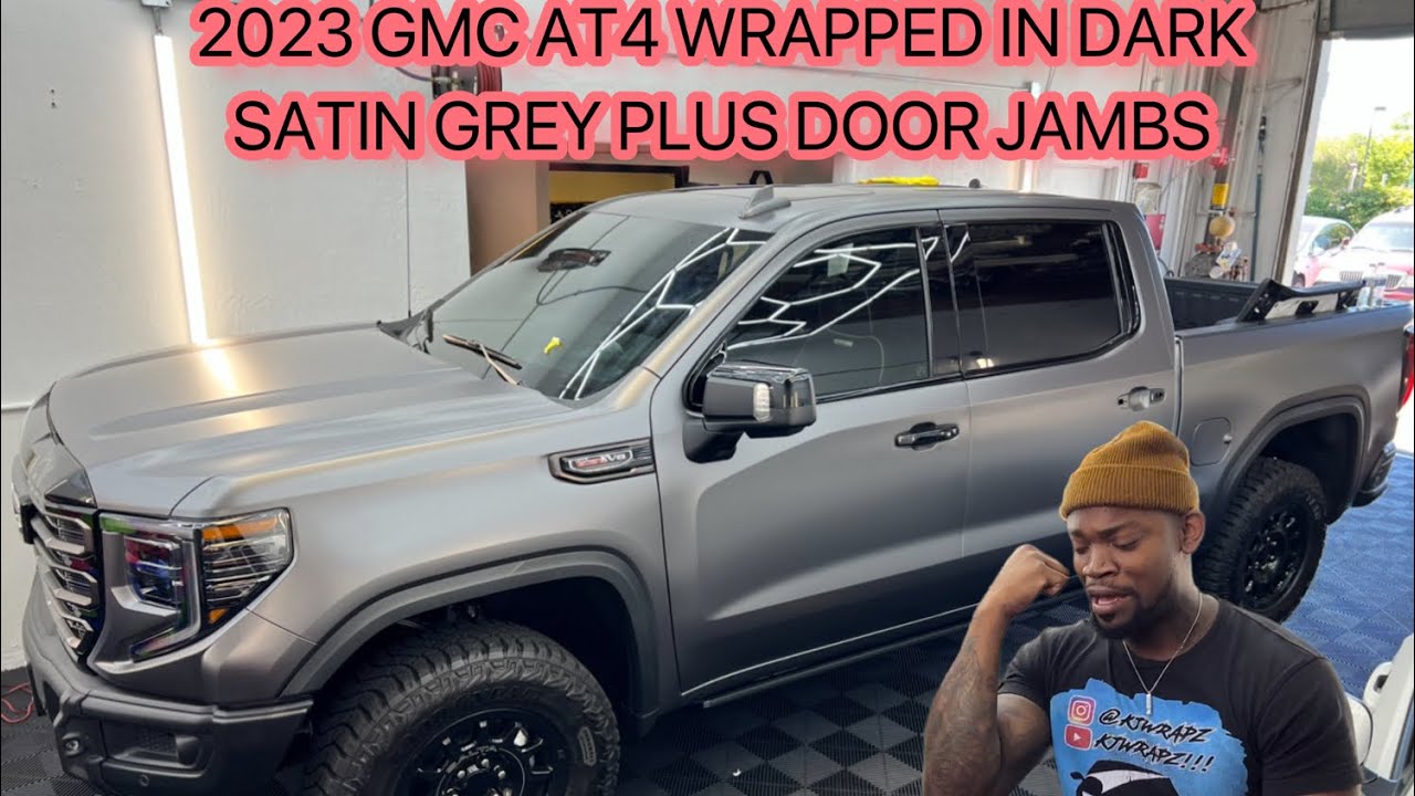 2023 GMC Sierra 2500 wrapped in Dark Satin Grey - YouTube
