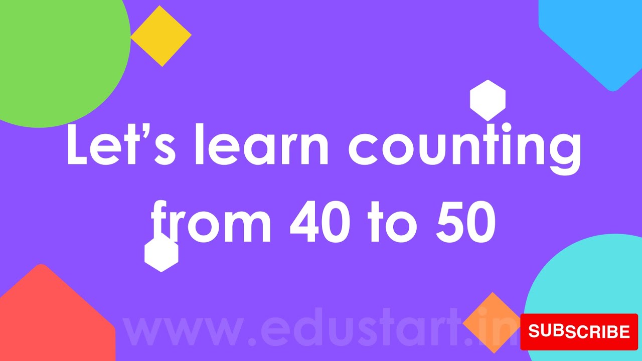 Edustart's Numbers Odyssey: Dive into the World of Counting 40-50 with ...
