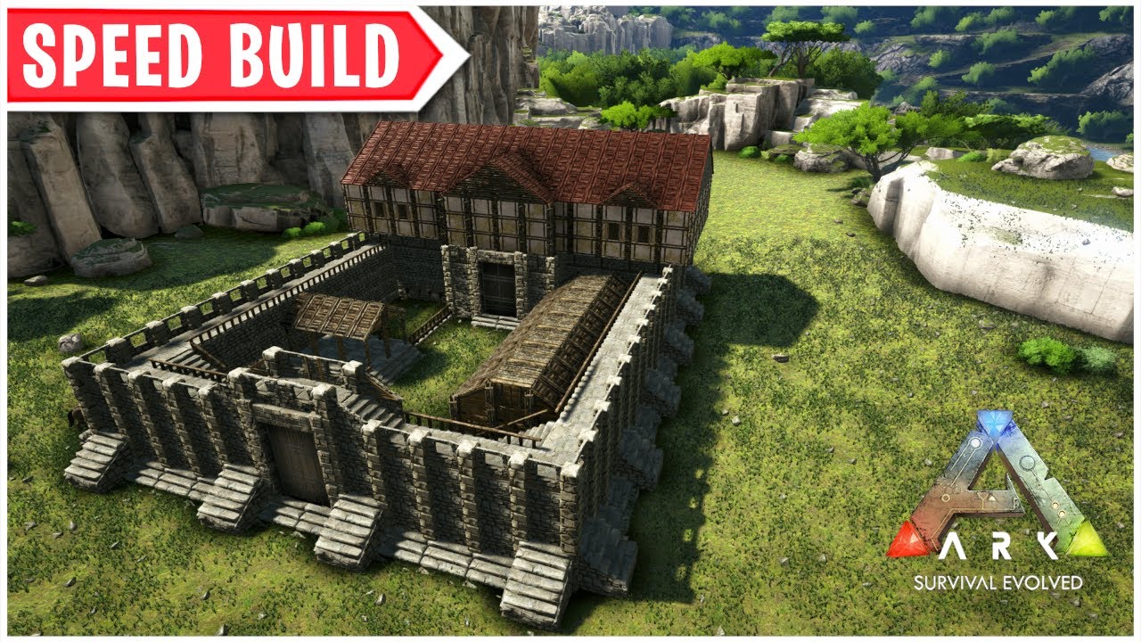 ARK: Medieval Barracks - No Mods (Speed Build) - YouTube