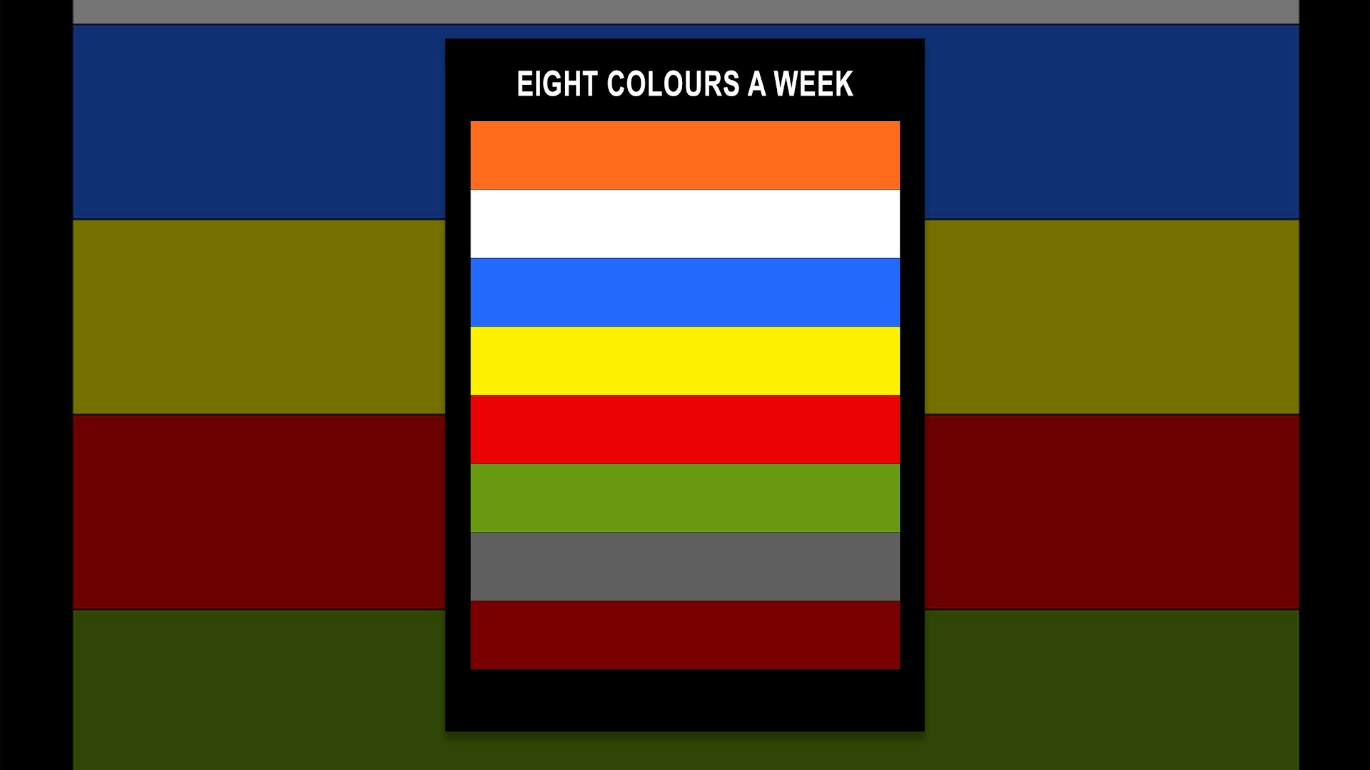 Eight Colours A Week - YouTube