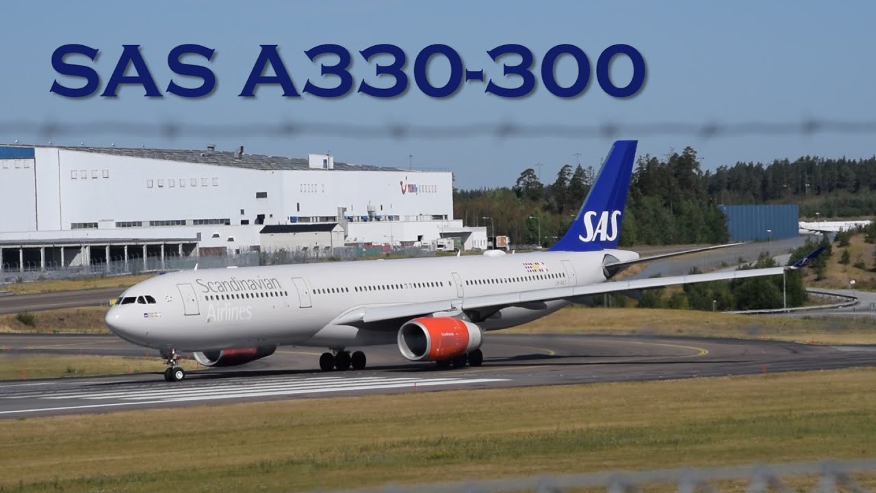 SAS Airbus A330-300 with Roaring RR Trent 700s Take-Off from Arlanda ...