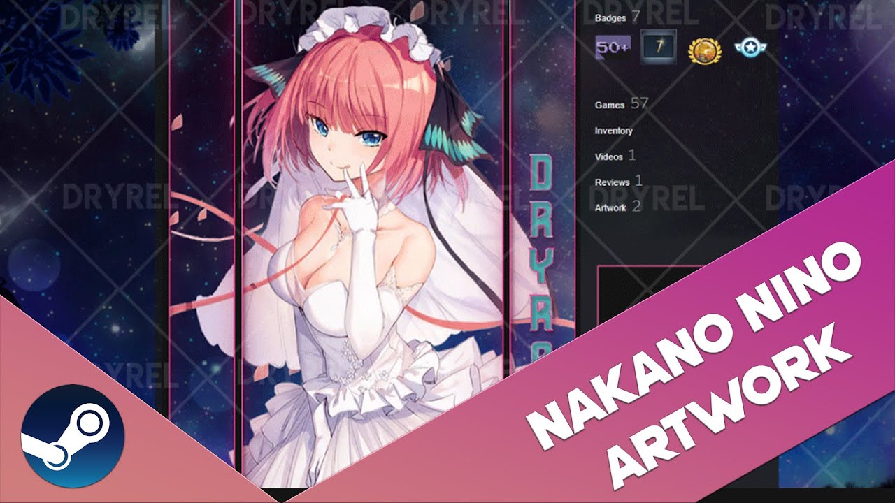 Nakano Nino | Animated Steam Artwork Speed Art [DryreL] - YouTube