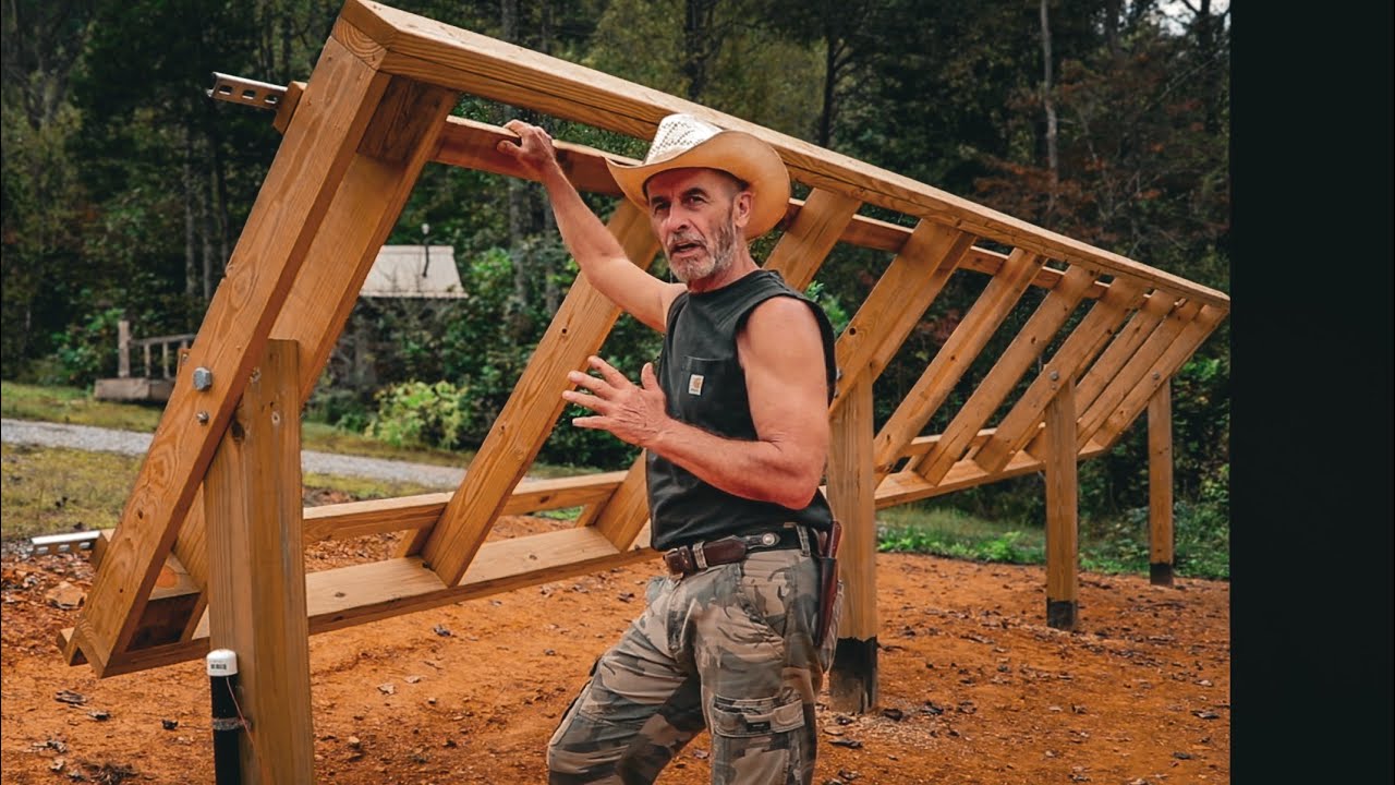 SOLAR ARRAY COMPLETE AND DIGGING NEW HOME FOOTERS - YouTube