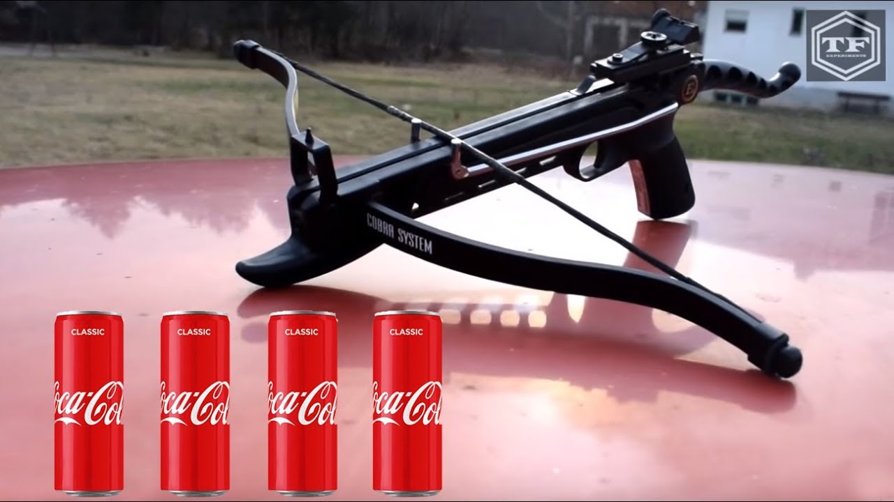 EXPERIMENT - CROSSBOW vs COCA COLA - YouTube