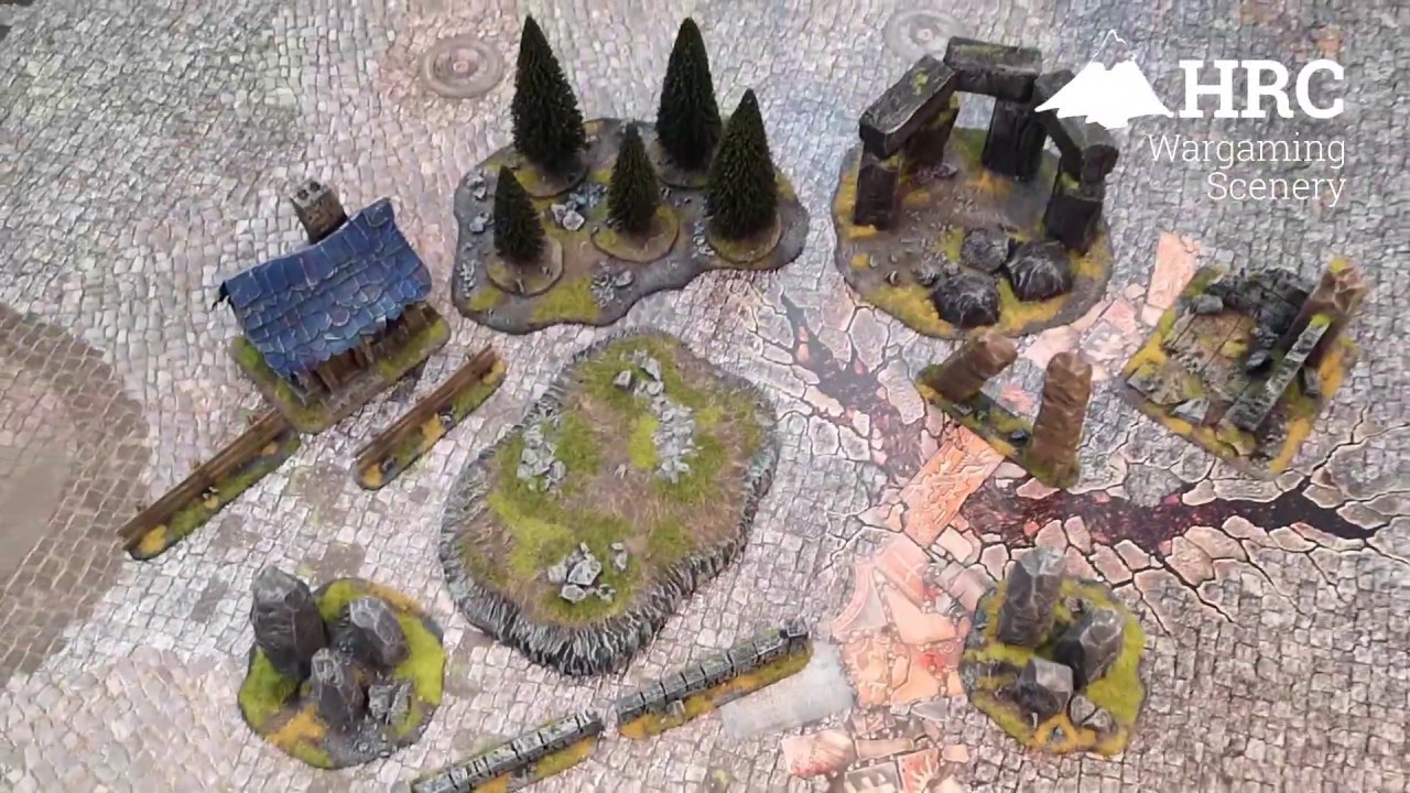 HRC Wargaming Scenery - Custom Battlefield Terrain Set - YouTube