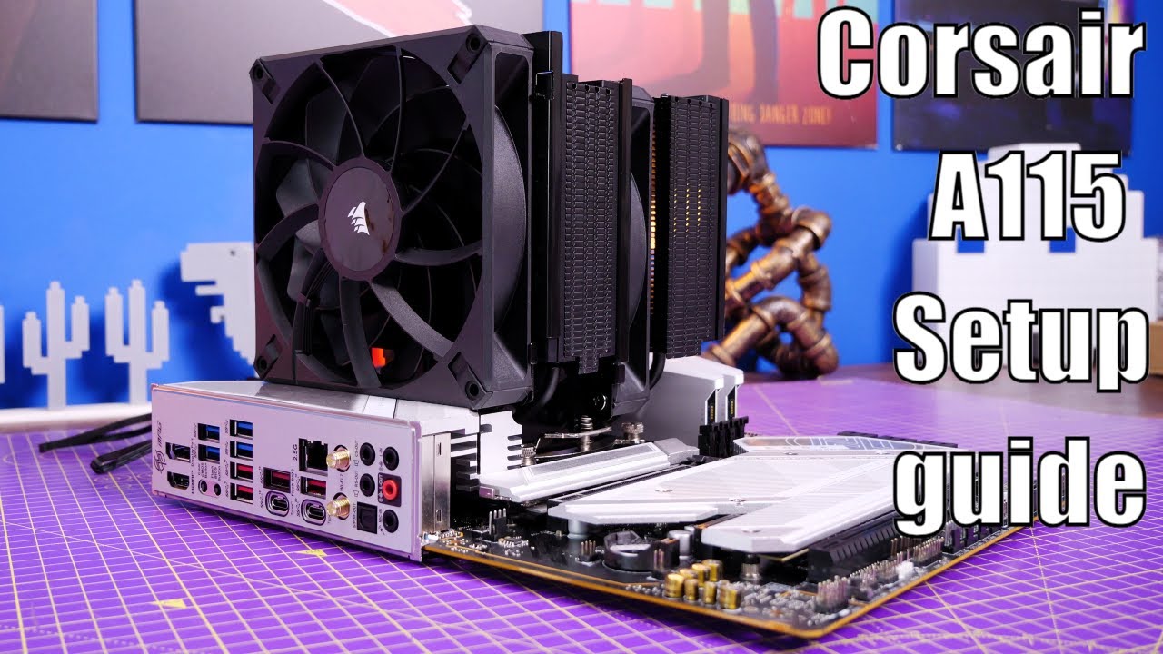 Corsair A115 CPU tower cooler setup and wiring guide for AM5 or LGA1700 ...