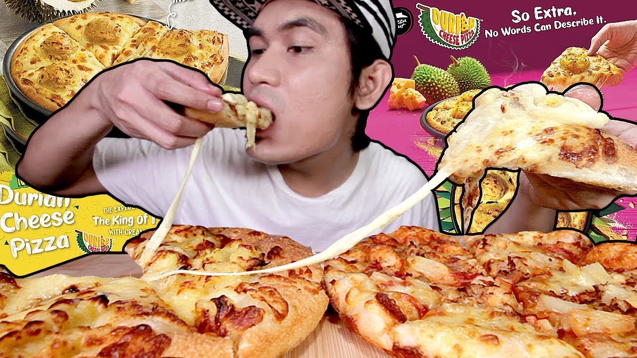 DURIAN CHEESE PIZZA HUT.. RASA PENGAT SERAWA JER?! | EATING SHOW W ...