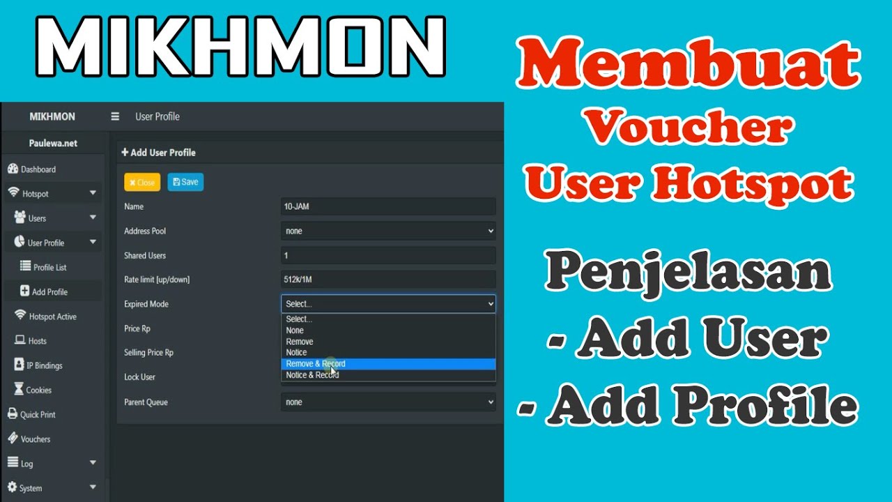 Membuat Voucher Hotspot Menggunakan MIKHMON || (MIKROTIK) - YouTube
