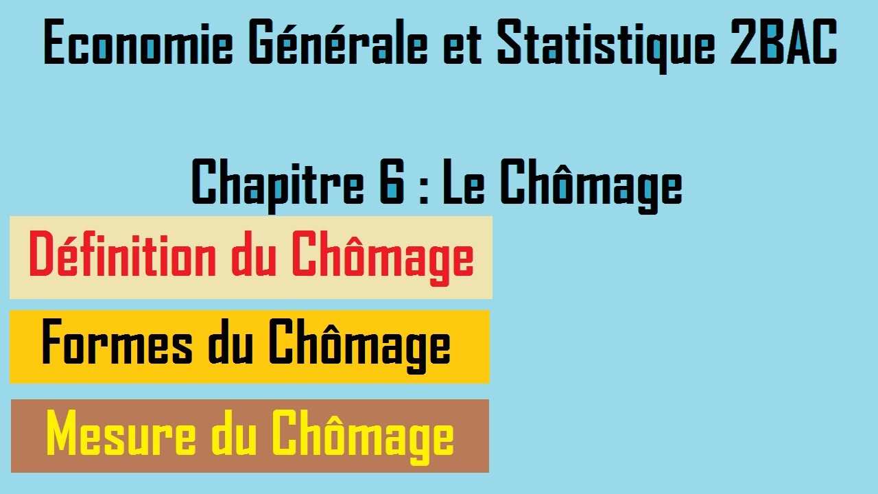 EGS 2BAC │Le Chômage : Définition, Formes & Mesure - YouTube