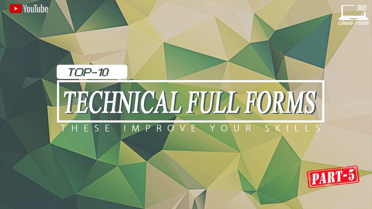 TECHNICAL FULL FORM PART-5 | Computer Retard full form in Bengali ...