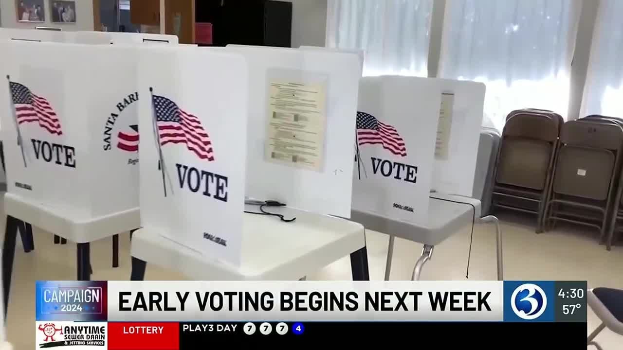 Early voting in CT to take place for first time next week - YouTube